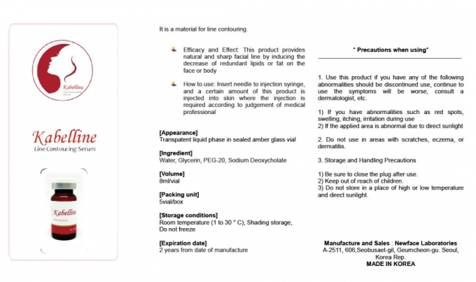 Thin Face Kabelline Lipolysis Solution De Fatting Lipolytic Injections Face