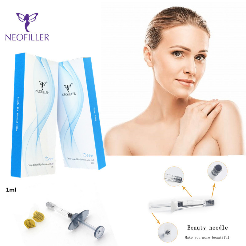 Neofiller 1ml Cross Linked Dermal Filler Hyaluronic Natural Looking Lip Injections 24mg/Ml